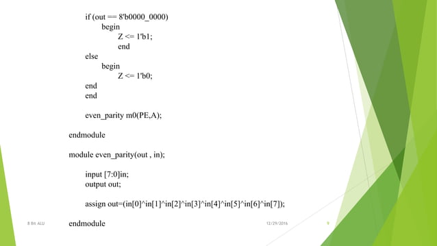 8 Bit ALU | PPTX | Computing | Technology & Computing
