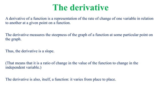 Differential Calculus- differentiation | PPTX