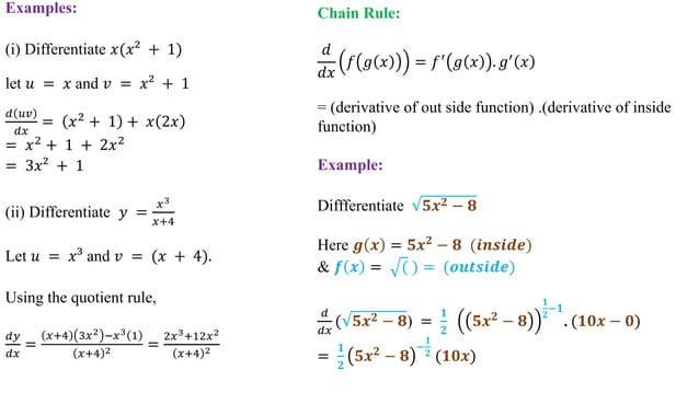 Differential Calculus- differentiation | PPTX