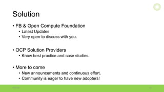 Open Compute Project : Benefit and Challange | PDF