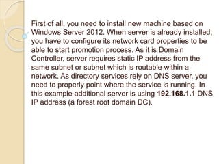 Dc domain controller | PPTX