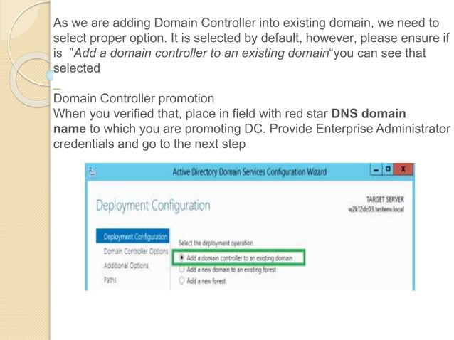 Dc domain controller | PPTX