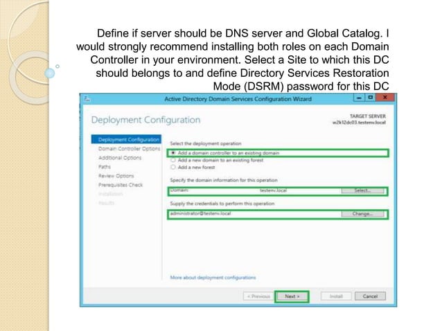 Dc domain controller | PPTX