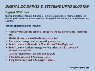DIGITAL DC DRIVES & SYSTEMS UPTO 5000 KW | PPT