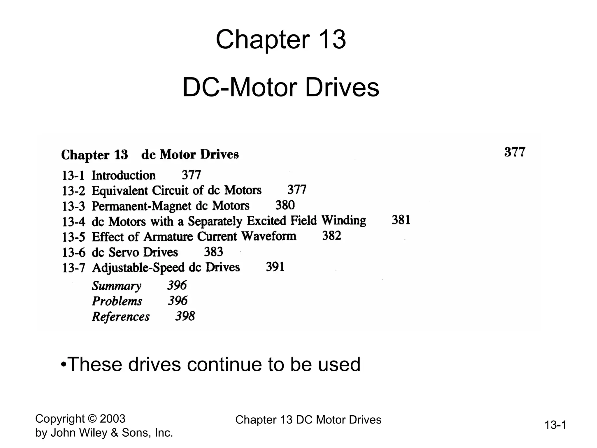 Introduction introduction to direct current (DC) drives | PPT
