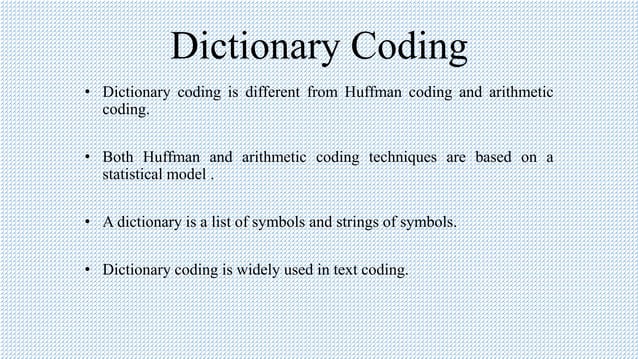 static dictionary technique | PPT | Programming Languages | Computing