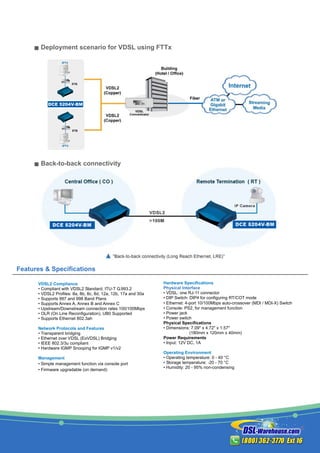 Dce 5204v-bm-vdsl2 ethernet-extender | PDF