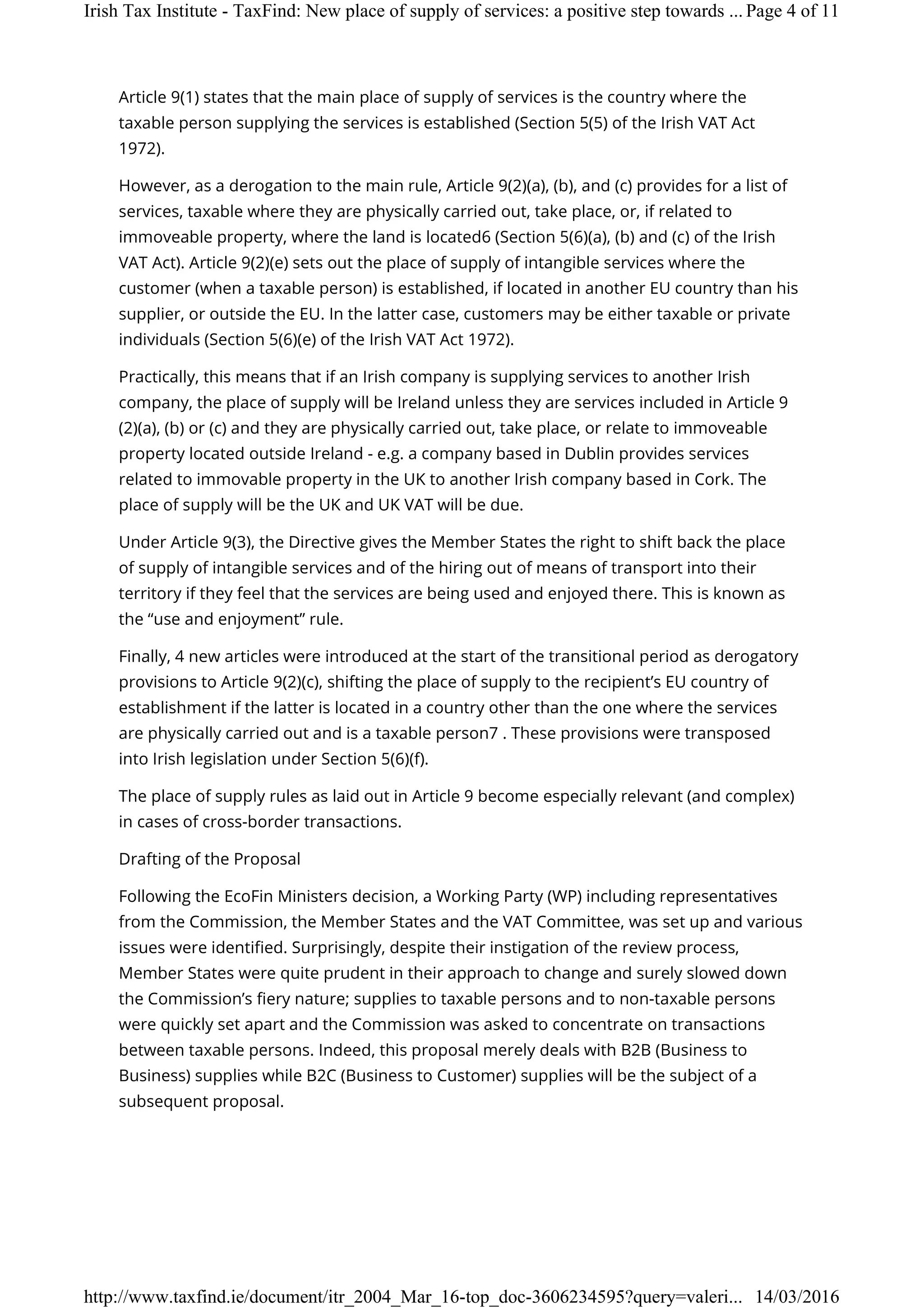 Place of supply services | PDF