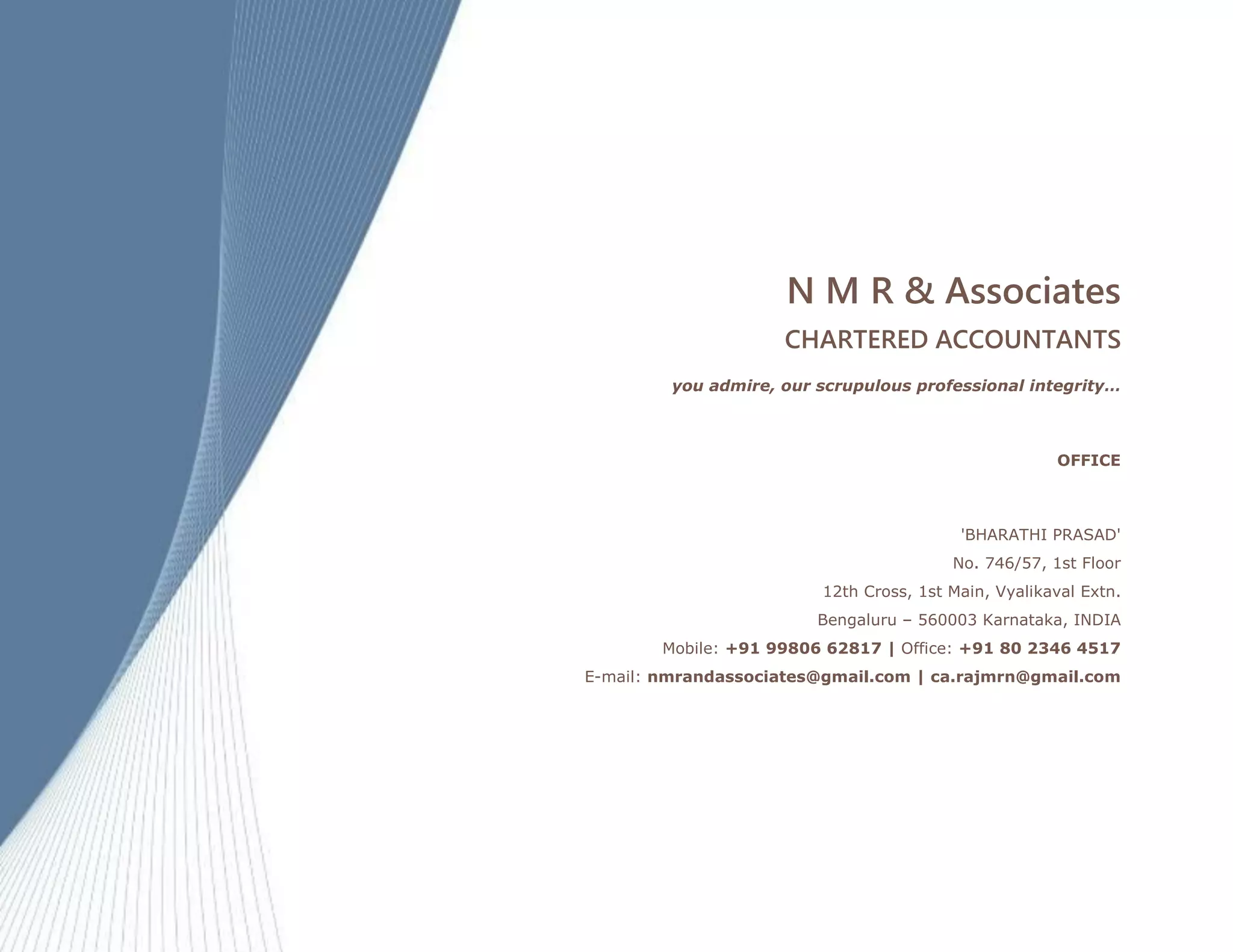 nmr & associates chartered accountants - business profile | PDF