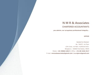 nmr & associates chartered accountants - business profile | PDF