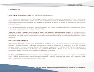 nmr & associates chartered accountants - business profile | PDF