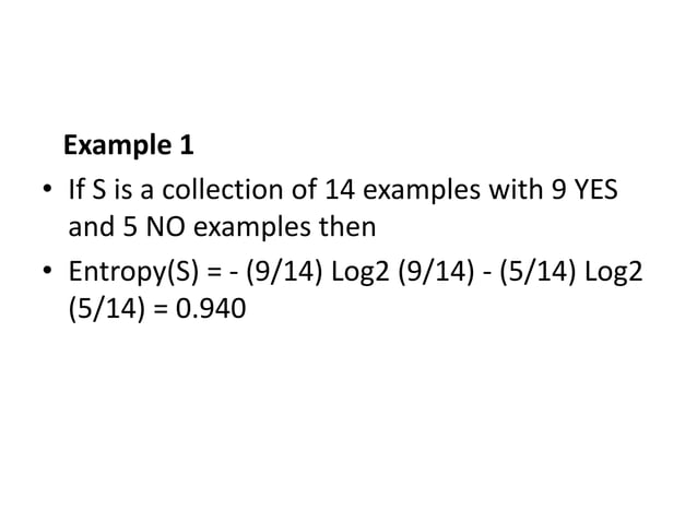 ID3 ALGORITHM | PPTX | Physics | Science