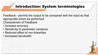 Introduction: Systems and Control-Feedback and Control System | PPTX