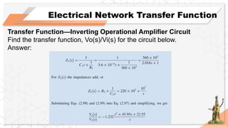 Transfer Functions-Feedback and Control System | PPTX