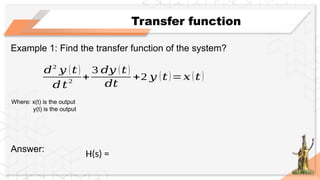 Transfer Functions-Feedback and Control System | PPTX