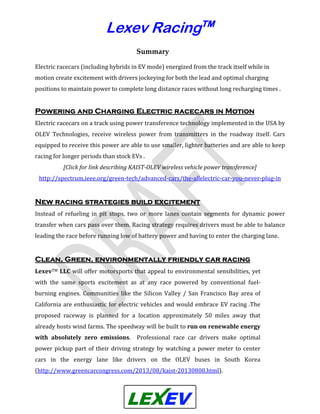 Lexev Electric Racing | PDF | Green Vehicles | Auto Type