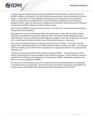 Defense Civilian Emerging Leader Program - program overview | PDF ...