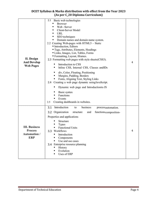 DCET Syllabus-2023kannada.pdf | Web Design and HTML | Internet