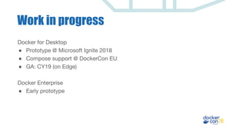 DCEU 18: Docker for Windows Containers and Kubernetes | PPT