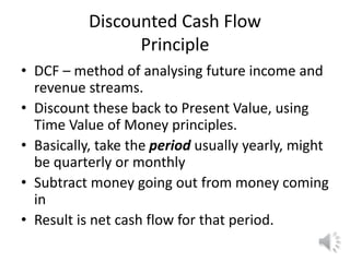 DCF - An explanation of Discounted Cash Flow | PPTX