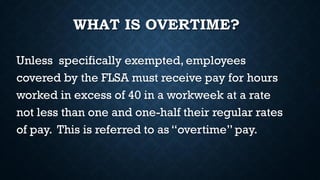 Power point - New overtime regulations | PDF