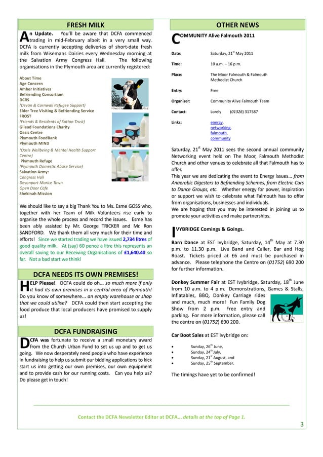 DCFA April - May 2011 Newsletter | PDF