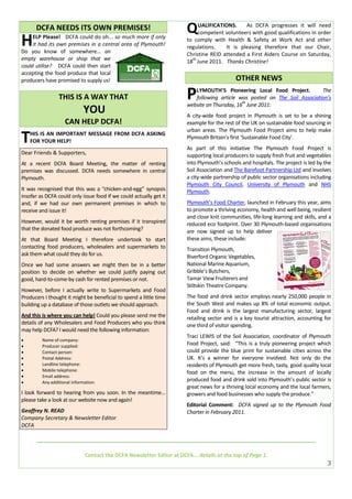 DCFA June - July 2011 Newsletter | PDF | Agriculture | Industries