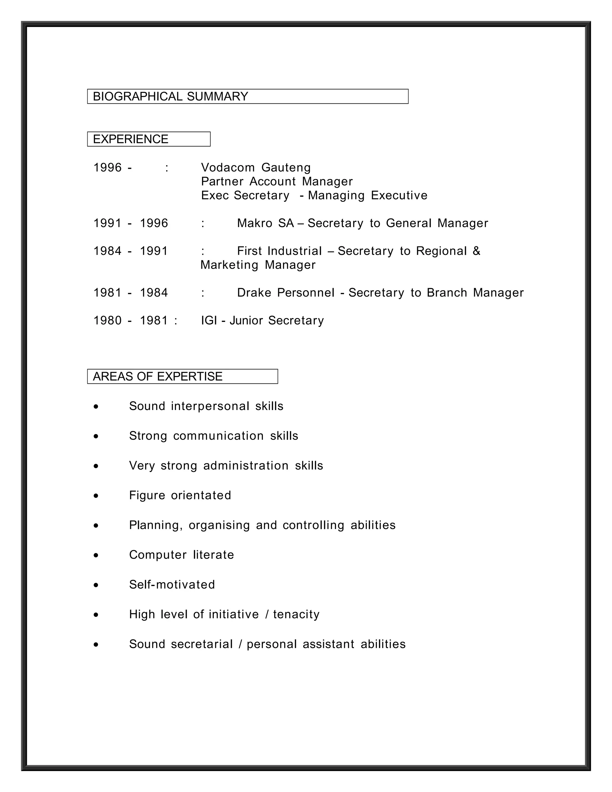 CURRICULUM VITAE Ronel Hirsch 19 Maart 2015 | DOC