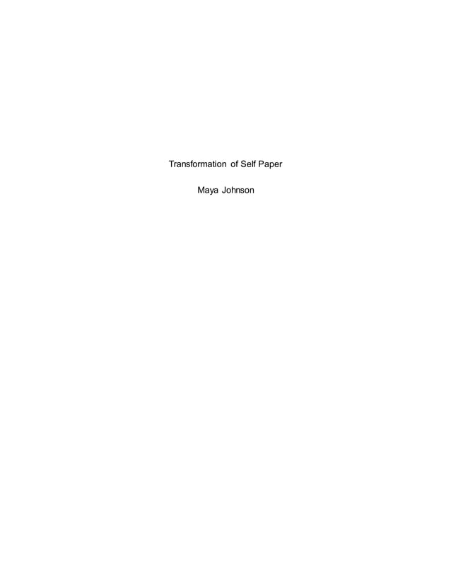 Transformation Self Paper | DOCX