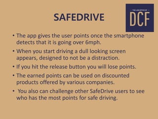 8 Apps for Safe Driving | PPTX