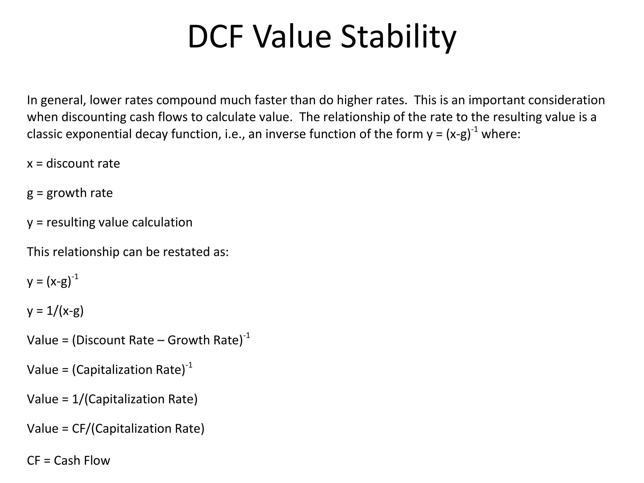 DCF Value Stability Chart | PPTX