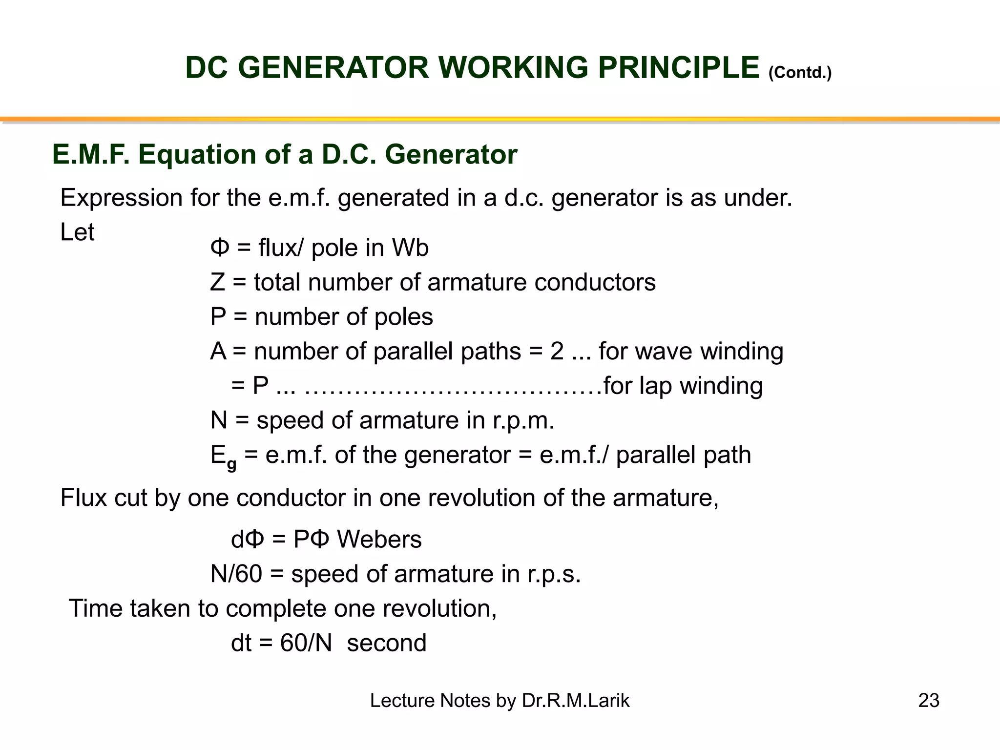 Dc generator | PDF