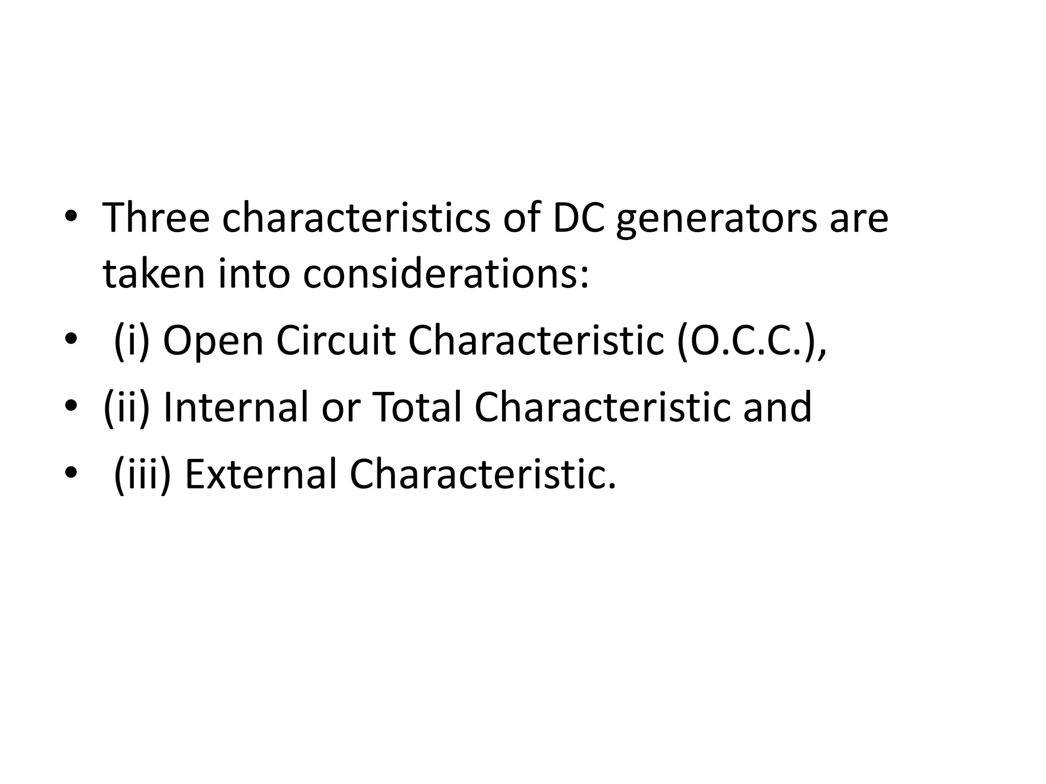 Dc generator characteristics | PPTX