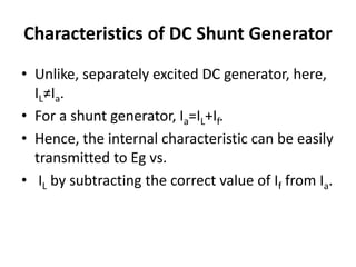 Dc generator characteristics | PPTX