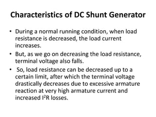 Dc generator characteristics | PPTX