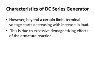 Dc generator characteristics | PPTX