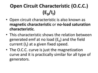 Dc generator characteristics | PPTX