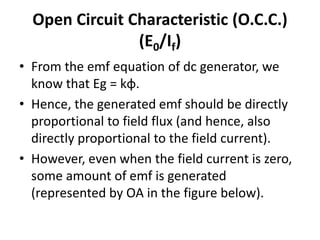 Dc generator characteristics | PPTX