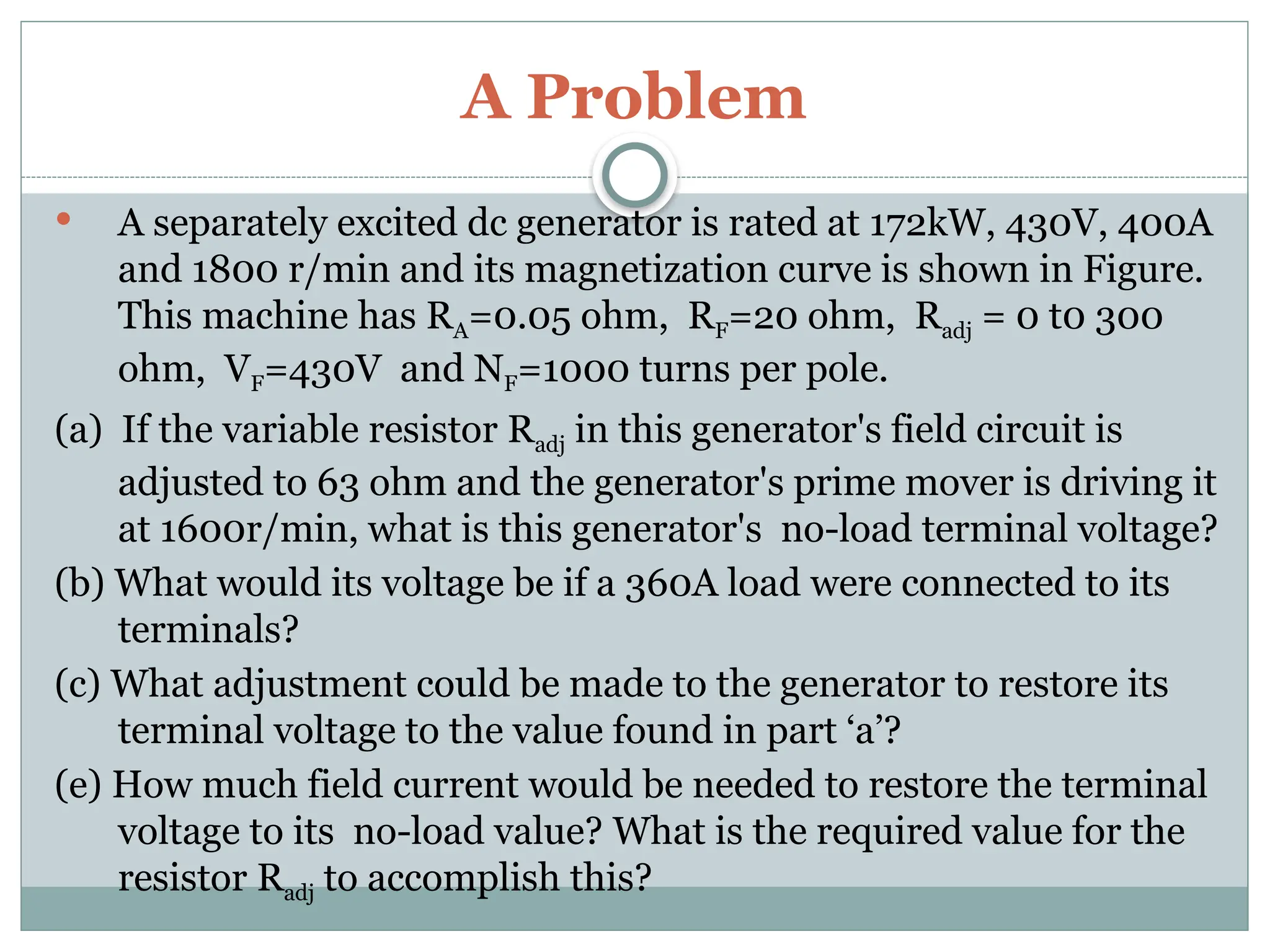 Energy Conversion-II -Separately Excited DC Generator | PPTX