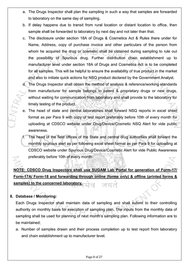 DCGI circular for Regulatory guidelines for sampling.pdf (1).pdf ...