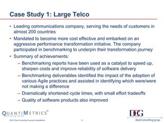 Benchmarking As a Tool for Optimising Software Development Performance | PPT