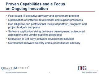 Benchmarking As a Tool for Optimising Software Development Performance | PPT