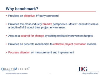 Benchmarking As a Tool for Optimising Software Development Performance | PPT