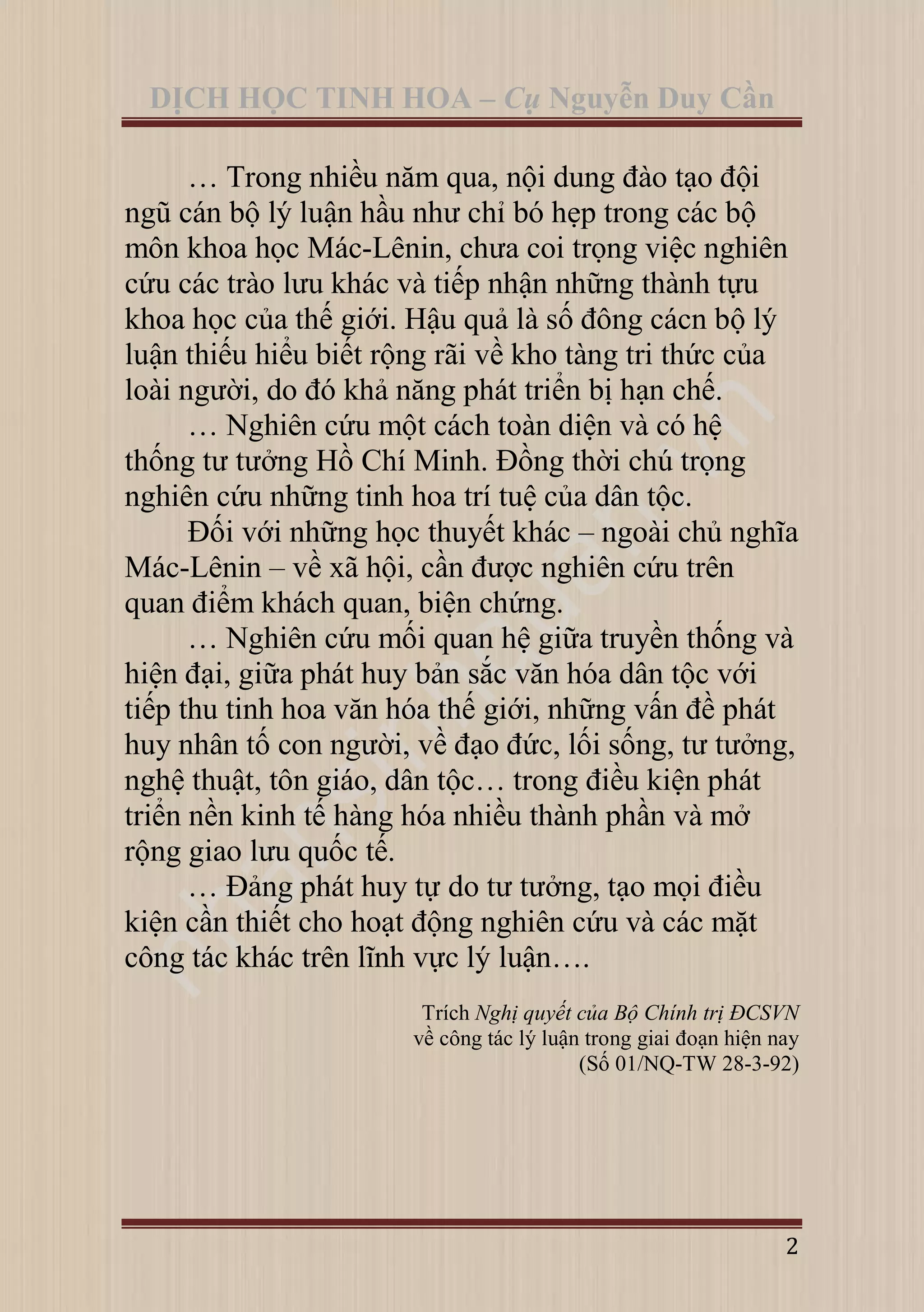 DỊCH HỌC TINH HOA NGUYỄN DUY CẦN | PDF