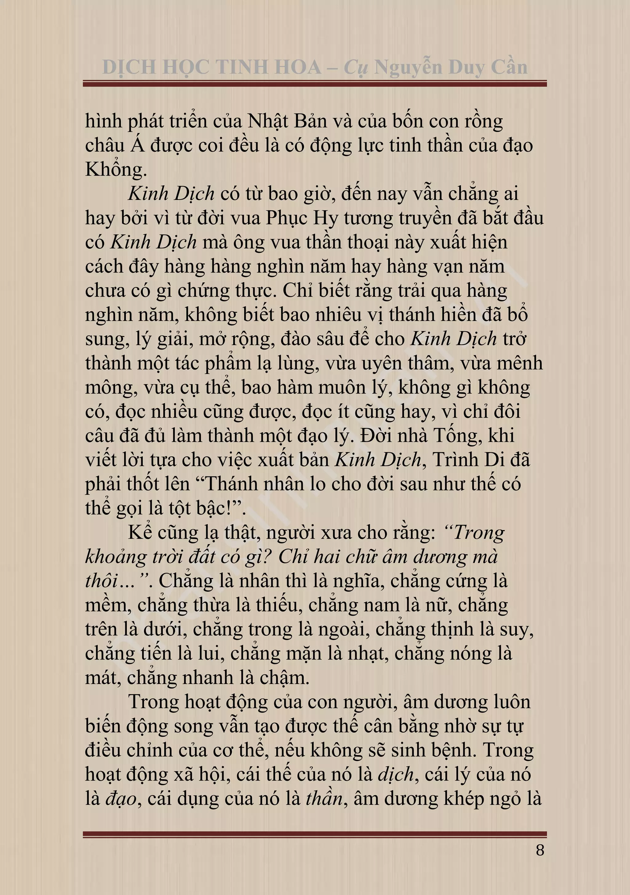 DỊCH HỌC TINH HOA NGUYỄN DUY CẦN | PDF