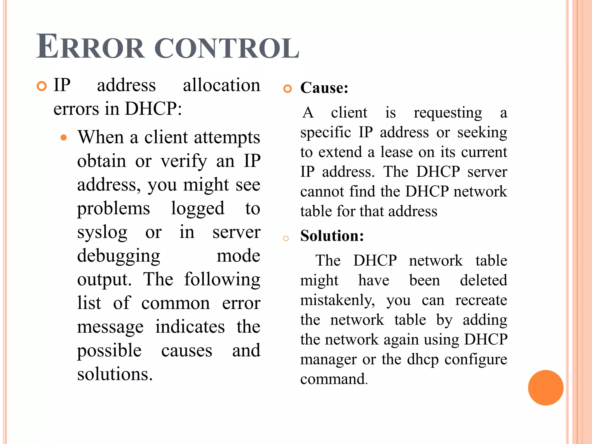 DCHP,NAT,forwarding of ip packets | PPTX
