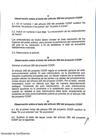Décimo quinto bloque de observaciones al proyecto cogp | PDF