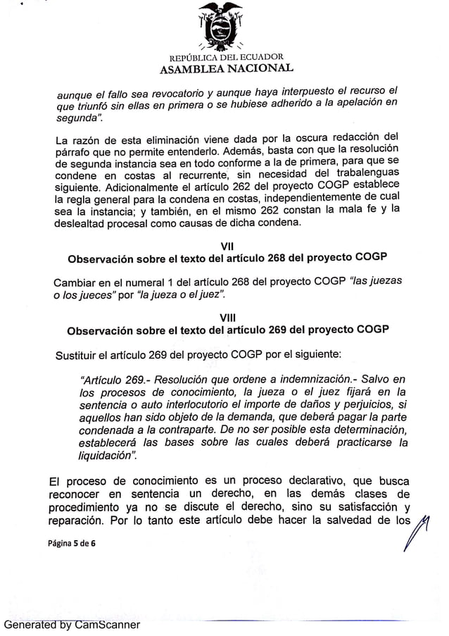 Décimo quinto bloque de observaciones al proyecto cogp | PDF