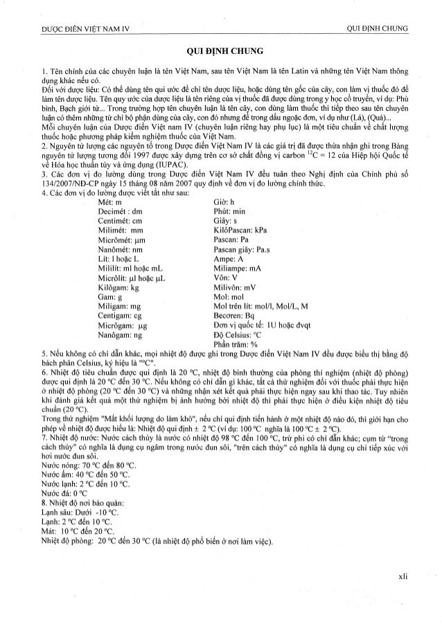 Dược điển việt nam iv 2009 (1) | PDF