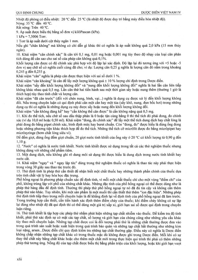Dược điển việt nam iv 2009 (1) | PDF